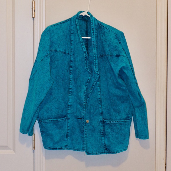 Sundance | Jackets & Coats | Rare Unique 8s 90s Stonewashed Bright Blue ...